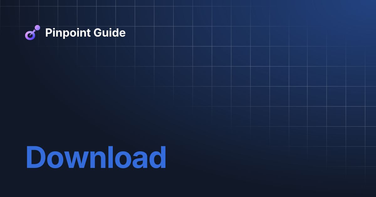 Download | Pinpoint Guide